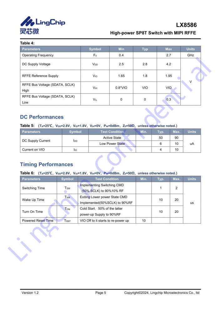LX8586 datasheet page 5