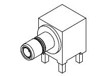 SMC Jack, Right-Angle, PCB Receptacle, Surface Mount, Brass Body, One Piece Per Bag, 50 Ohms