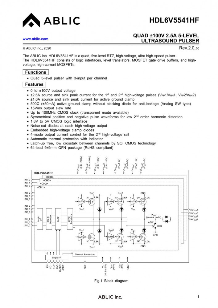 HDL6V5541HF datasheet page 1