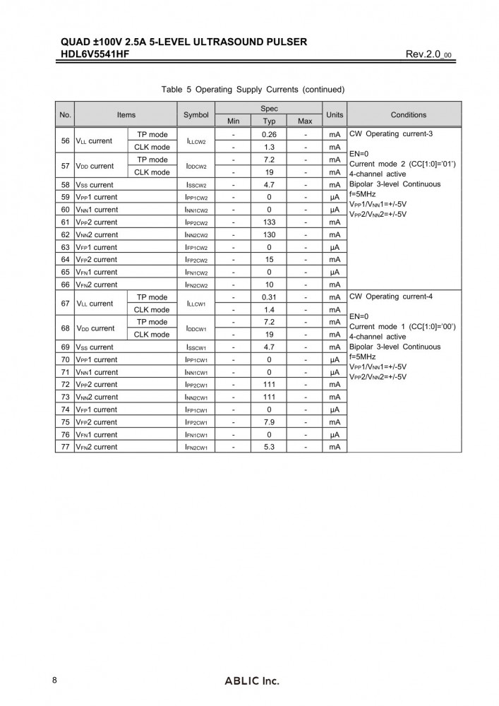 HDL6V5541HF datasheet page 8