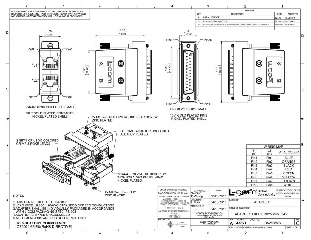 RA2588MS technical document preview