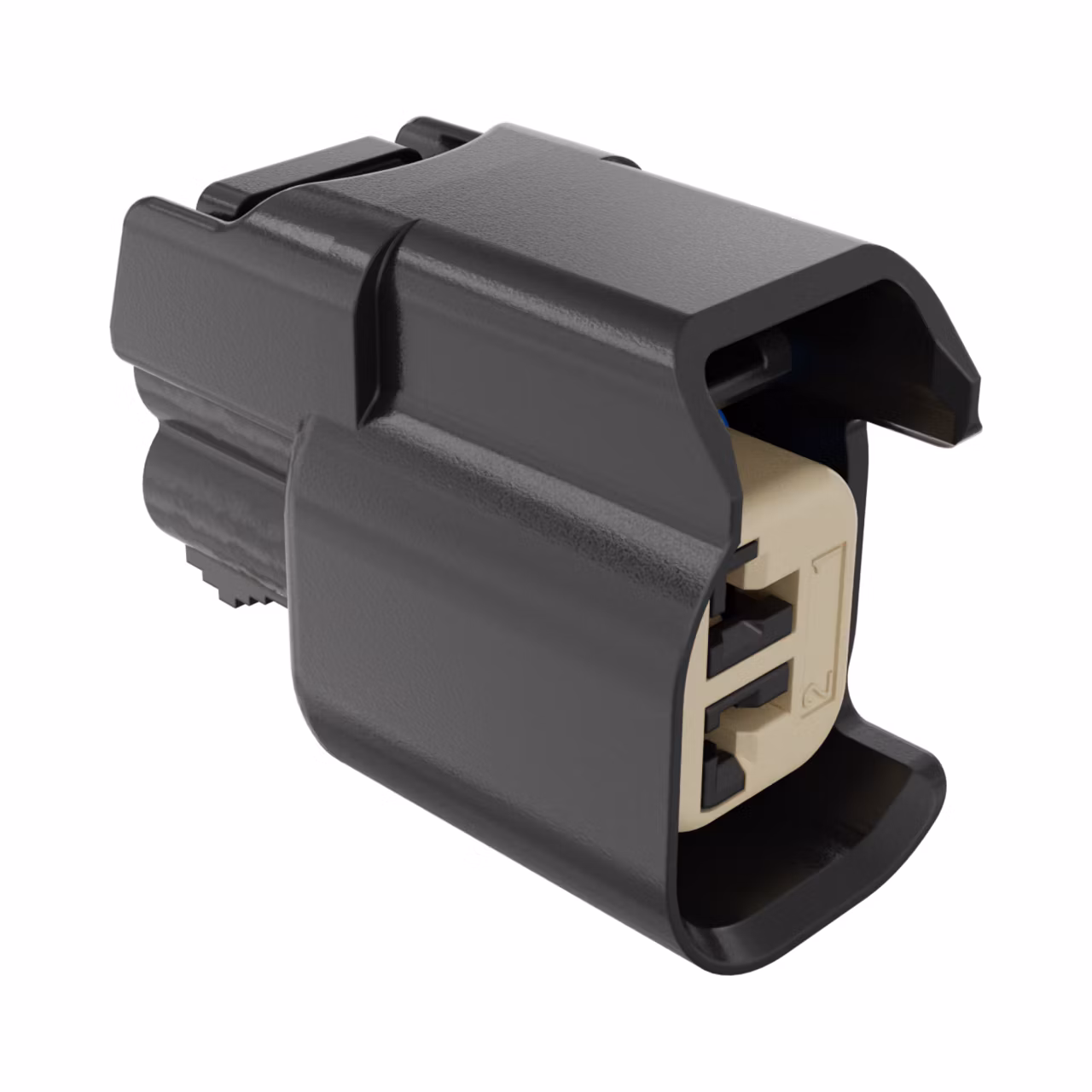 MX150 Cable-Sealed Female Connector Assembly, Single Row, 2 Circuits, Keying Option D, Black for sale