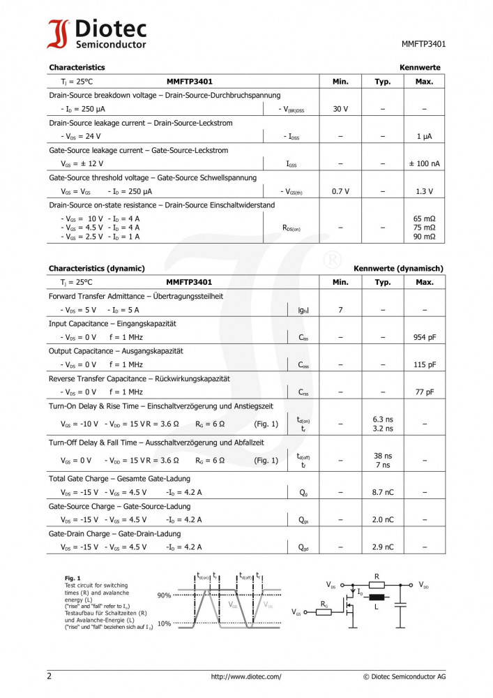 MMFTP3401-AQ datasheet page 2