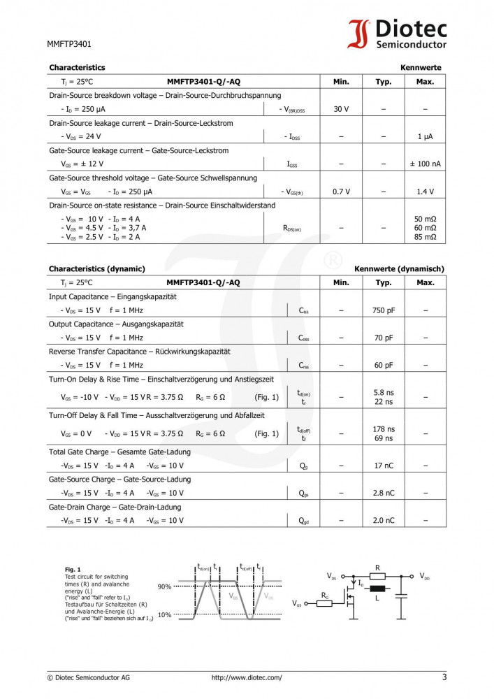 MMFTP3401-AQ datasheet page 3