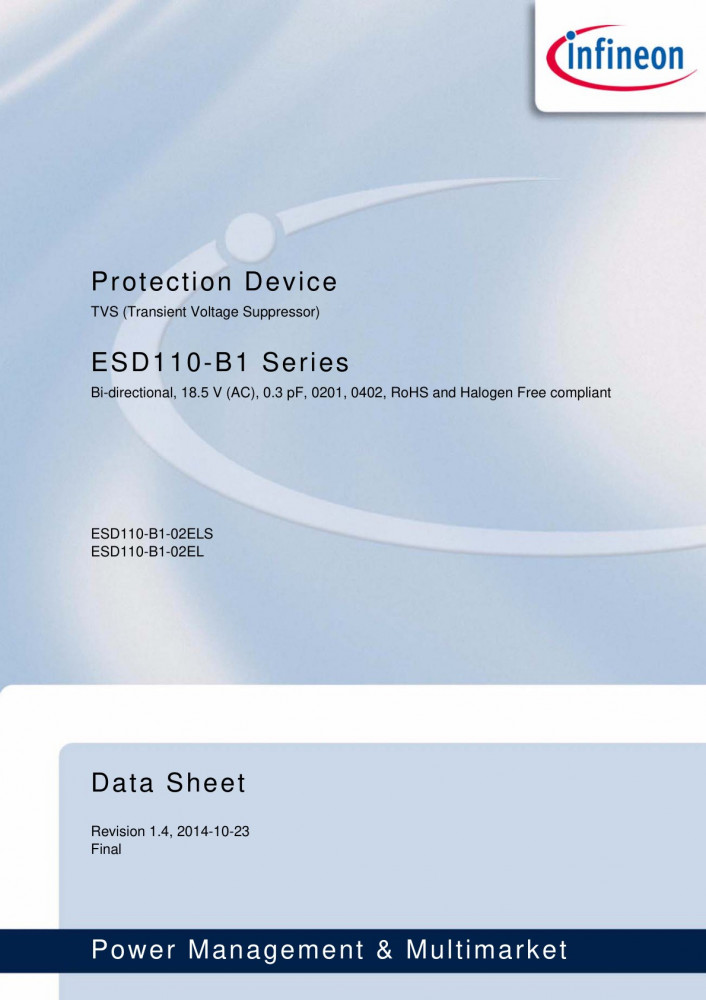 Infineon datasheet page 1