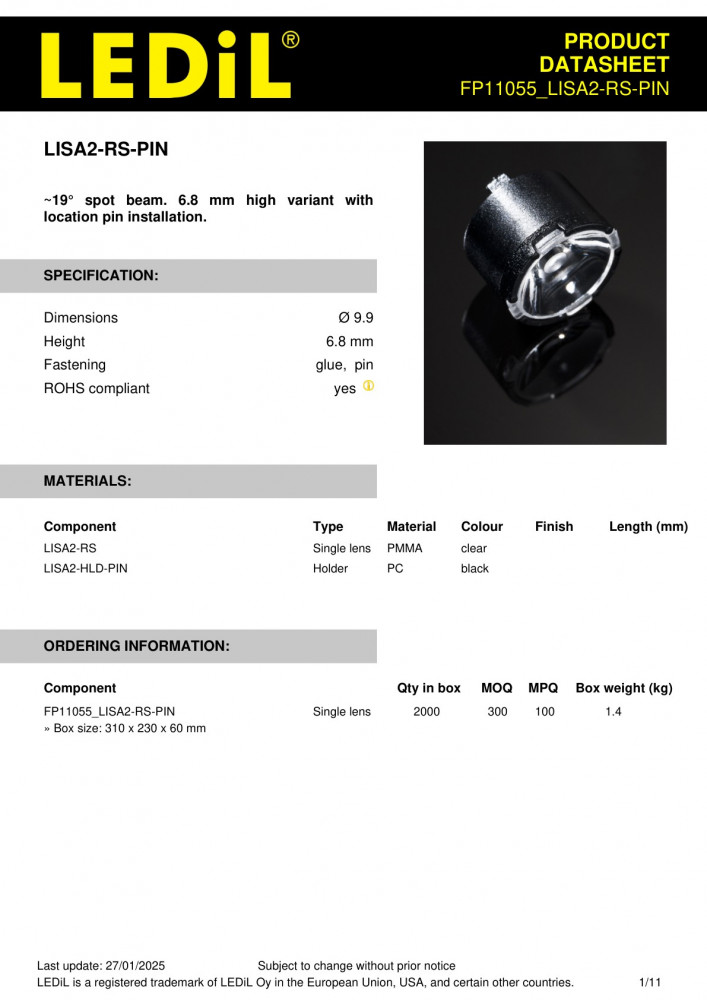 FP11055 LISA2-RS-PIN document page 1
