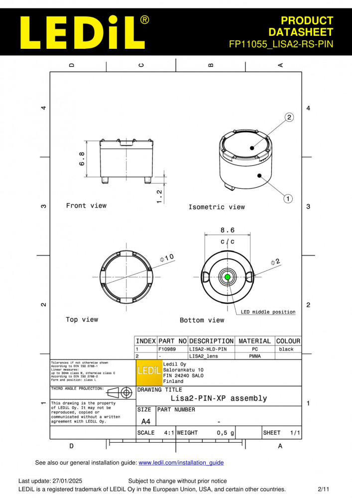 FP11055 LISA2-RS-PIN document page 2