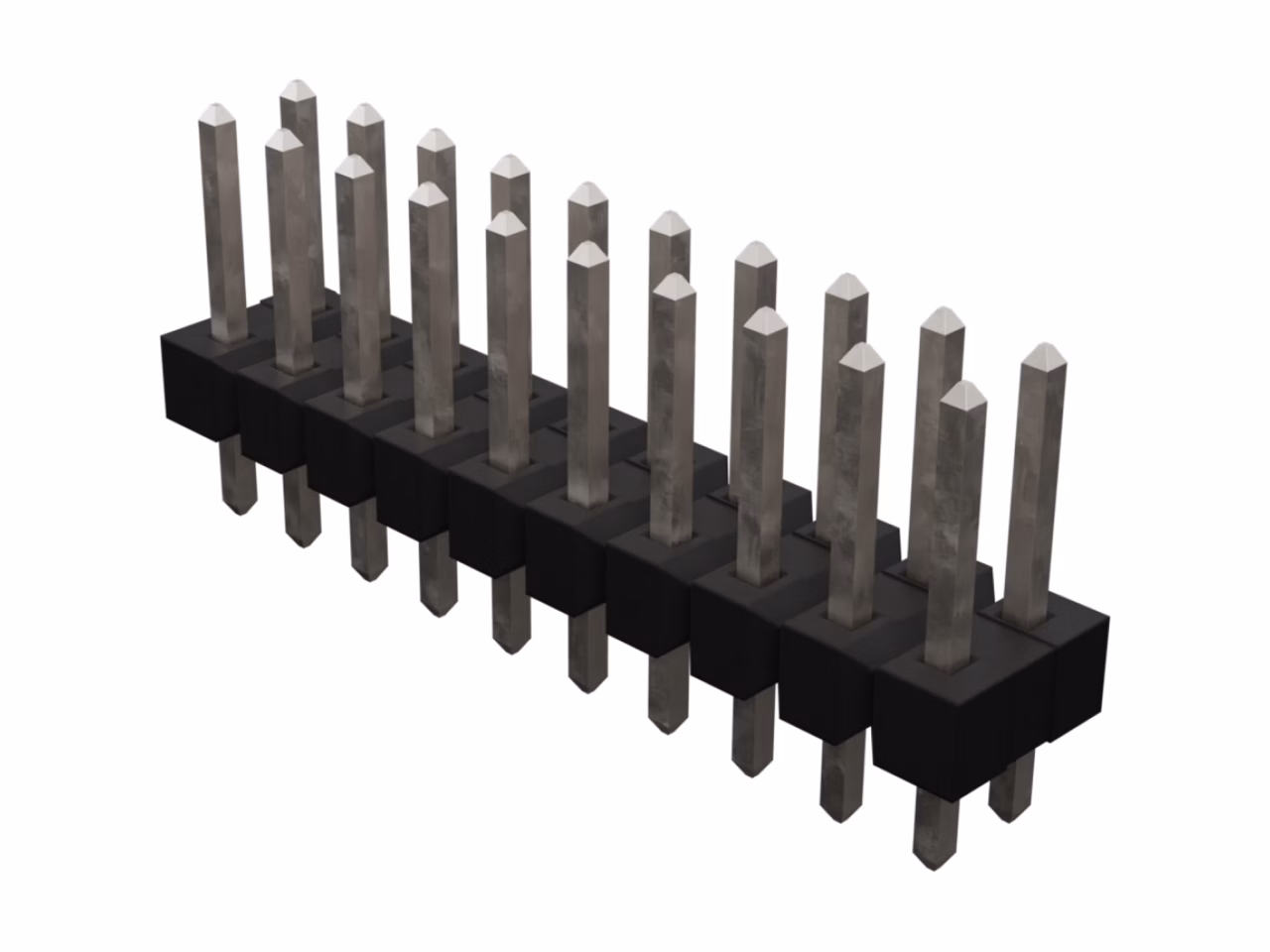 C-Grid Header, 2.54mm Pitch, Through Hole, Dual Row, Vertical, 20 Circuits, 2.54µm Tin (Sn) Plating, Tray Packaging, Lead-Free for sale