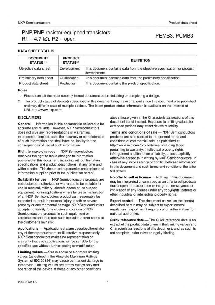 PUMB3 datasheet page 8
