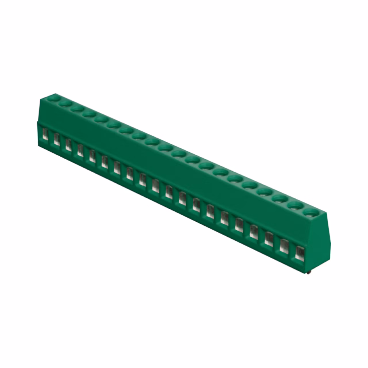 5.08mm Pitch Eurostyle Vertical Fixed Mount PCB Terminal Block, Green Housing, 20 Circuits for sale