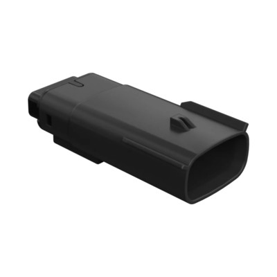 MX150 Mat-Sealed Male Connector Assembly, Single Row, 4 Circuits, Keying  Option C, Dark Gray for sale