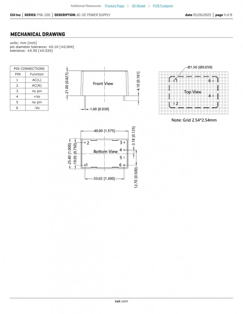 PSK-10D datasheet page 4