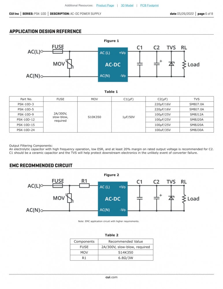 PSK-10D datasheet page 6