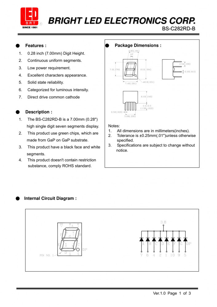 BS-C282RD-B technical document page 1