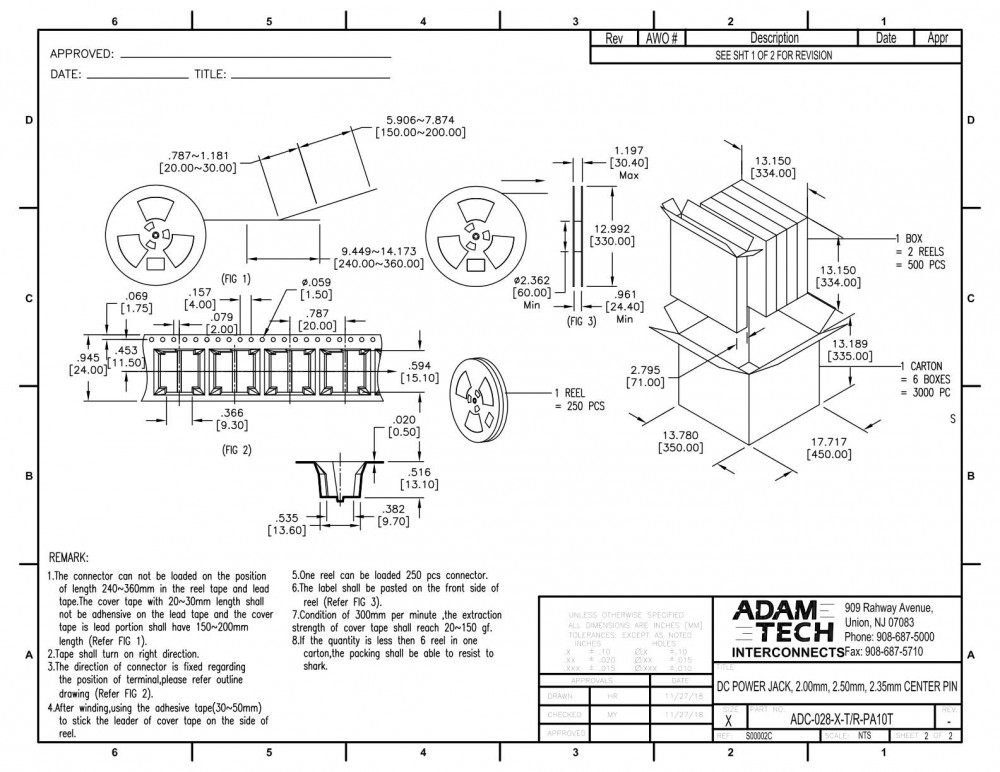 ADAM TECH ADC-028-1-T/R-PA10T technical document page 2