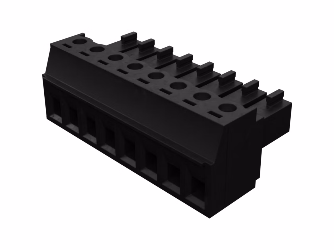 3.81mm Pitch Eurostyle Horizontal Plug, with Reverse Imprinting, Gold (Au) Plated, Black, 8 Circuits for sale