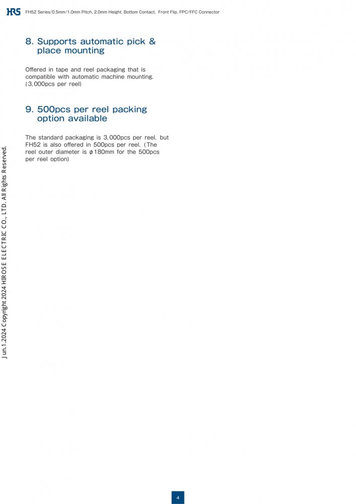 HRS FH52 series technical document page 4