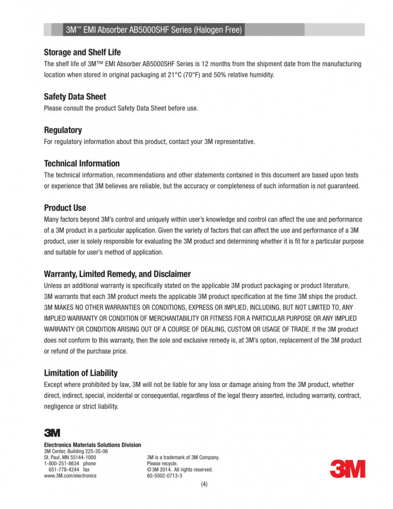 AB5000SHF technical document page 4