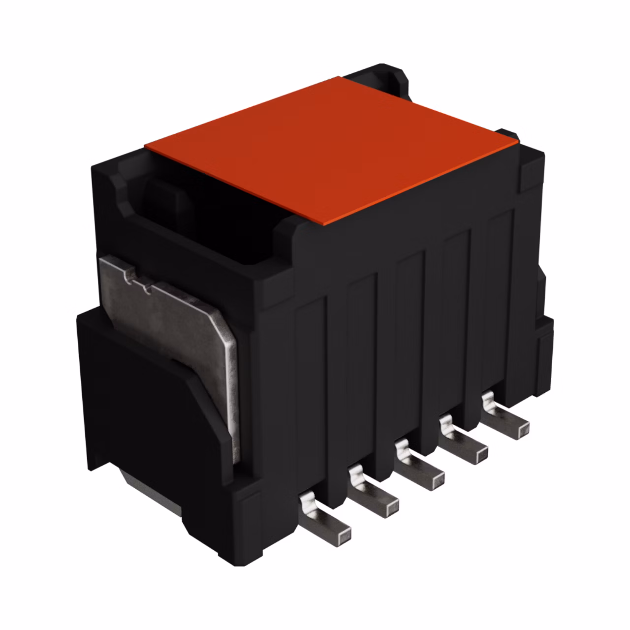Micro-One Wire-to-Board Header, Vertical, 2.00mm Pitch, Single Row, Glow-Wire Capable, Surface Mount, 5 Circuits, Gold Plating, Black, Potting Capability, with Cover Tape for sale