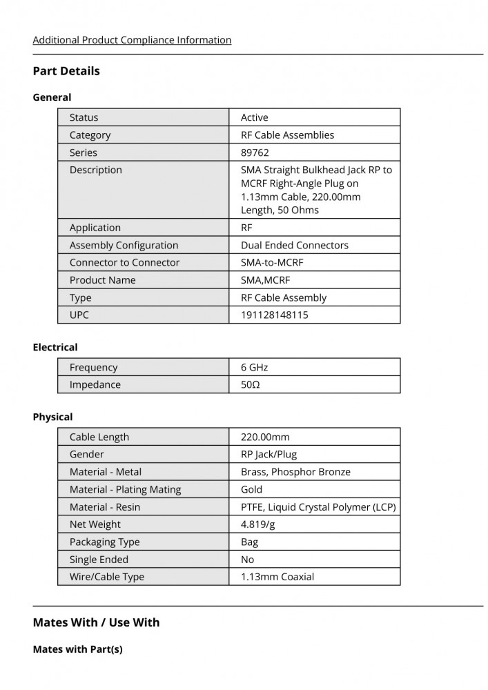 MOLEX 897629600 drawing preview, page 2
