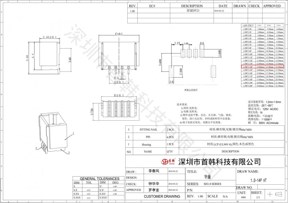 1.0-14P WT specification page 1