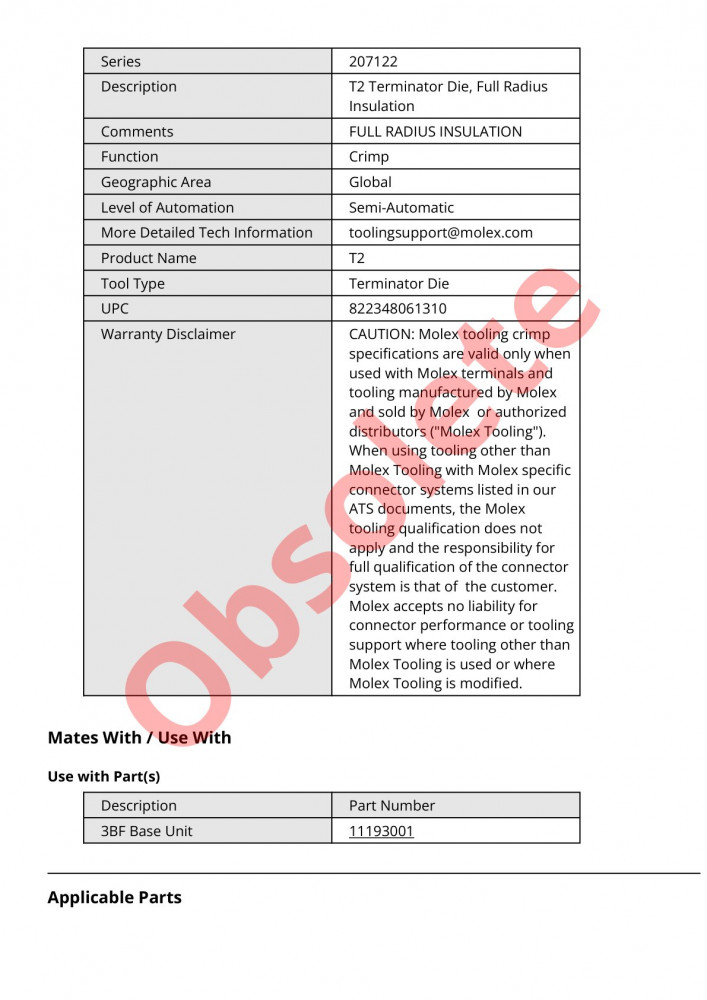 Technical document page 2 for MOLEX 638544100