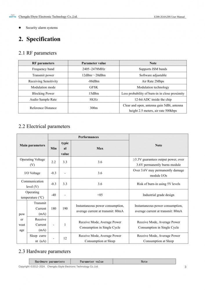 E200-2G4A20S manual page 5