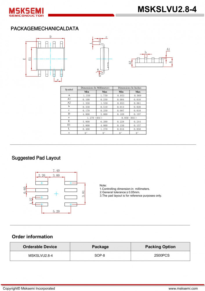 MSKSLVU2.8-4 datasheet page 5