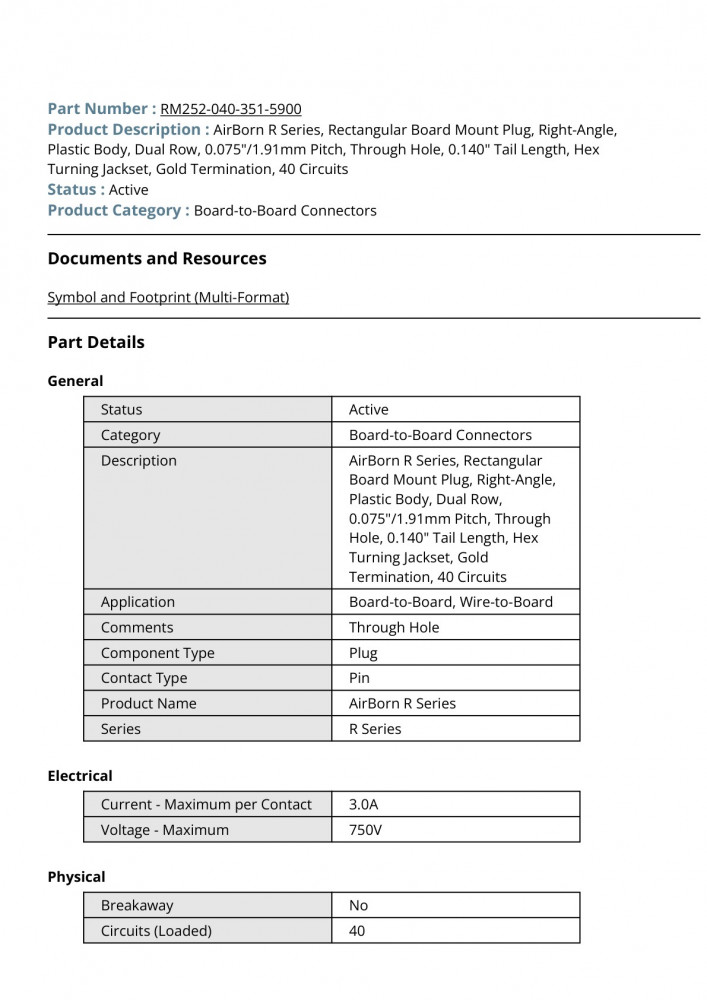 RM252-040-351-5900 technical document page 1