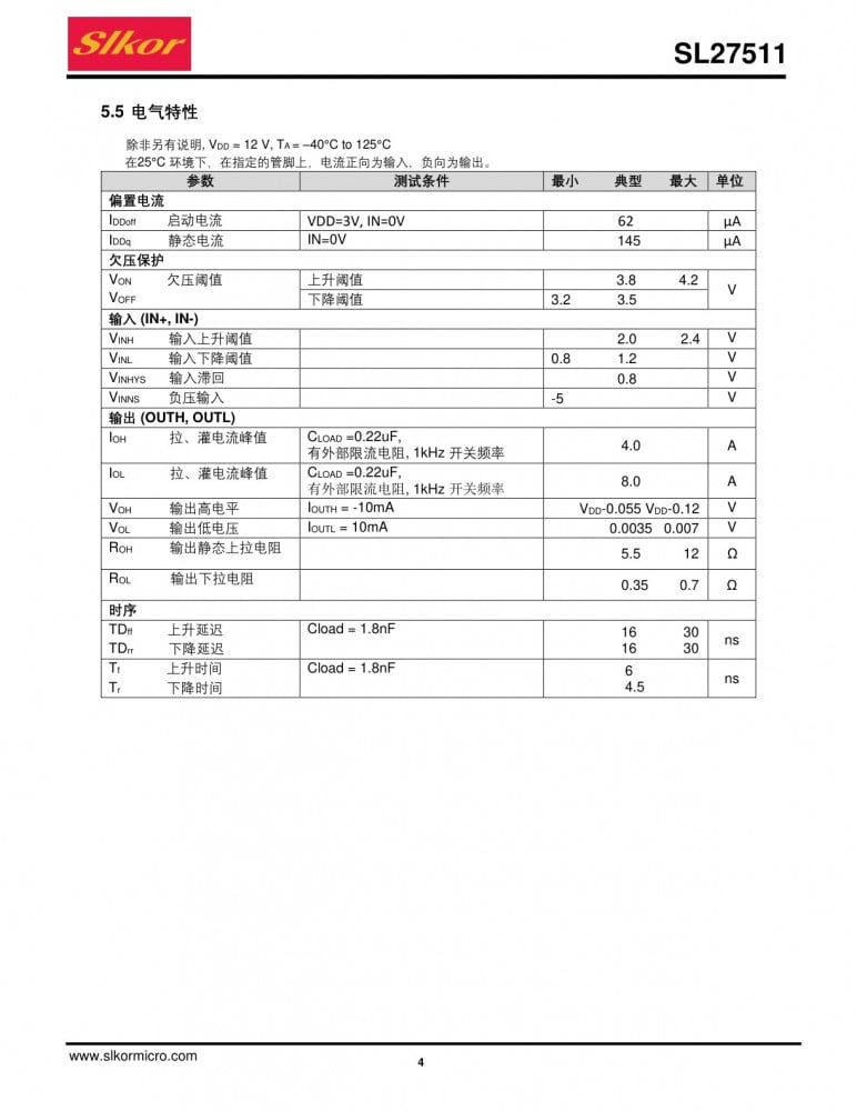 SL27511 datasheet page 4