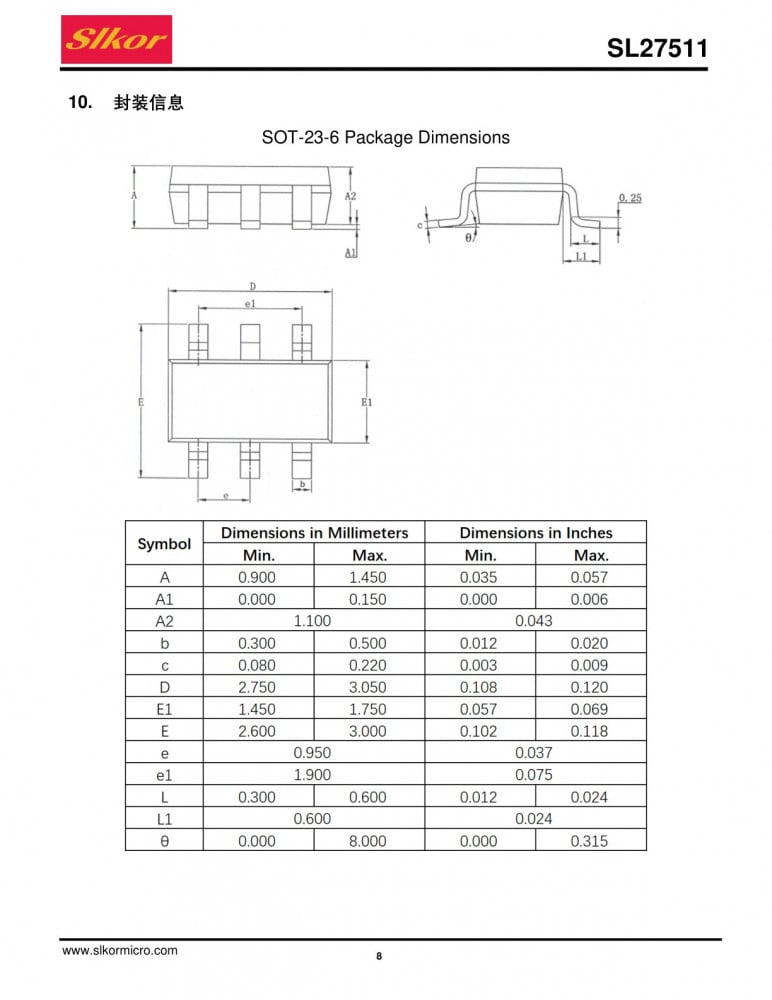 SL27511 datasheet page 8