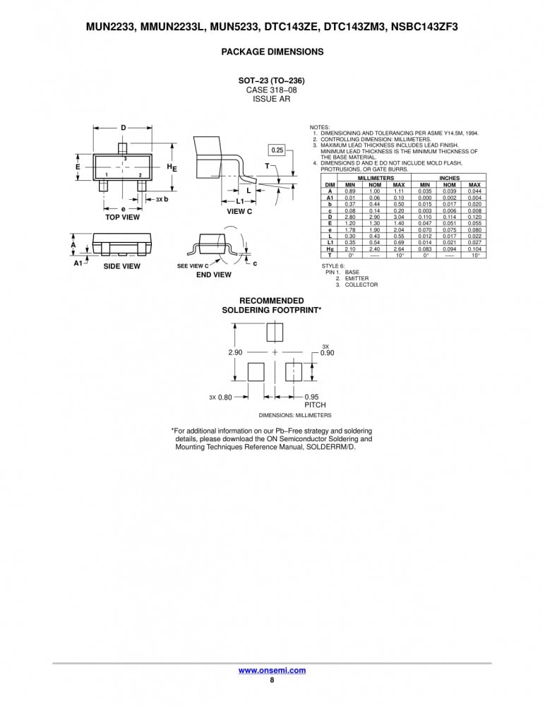 MMUN2233 family datasheet page 8