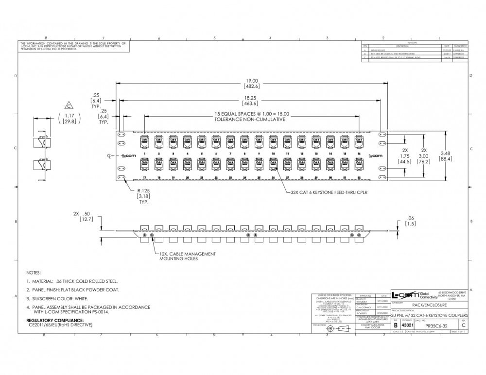 L-com PR35C6-32 technical document page