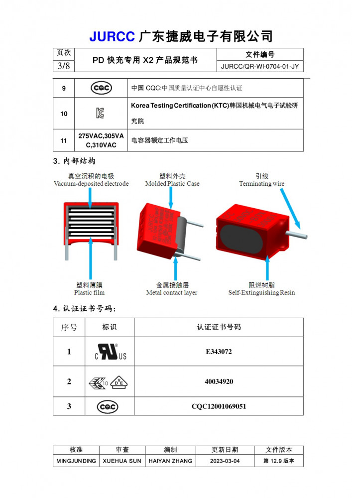 JURCC PD X2 specification page 3