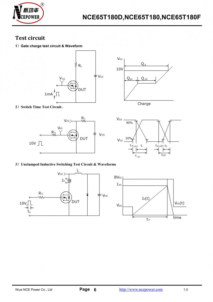 NCE65T180F datasheet page 6