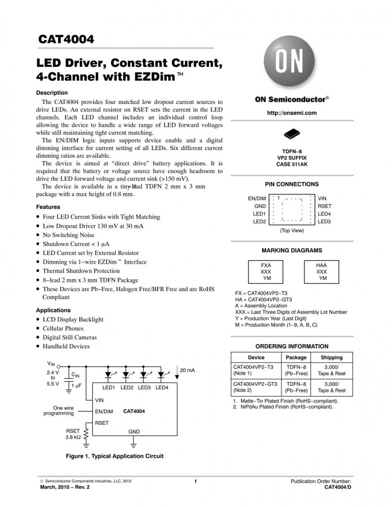 CAT4004 technical document page 1