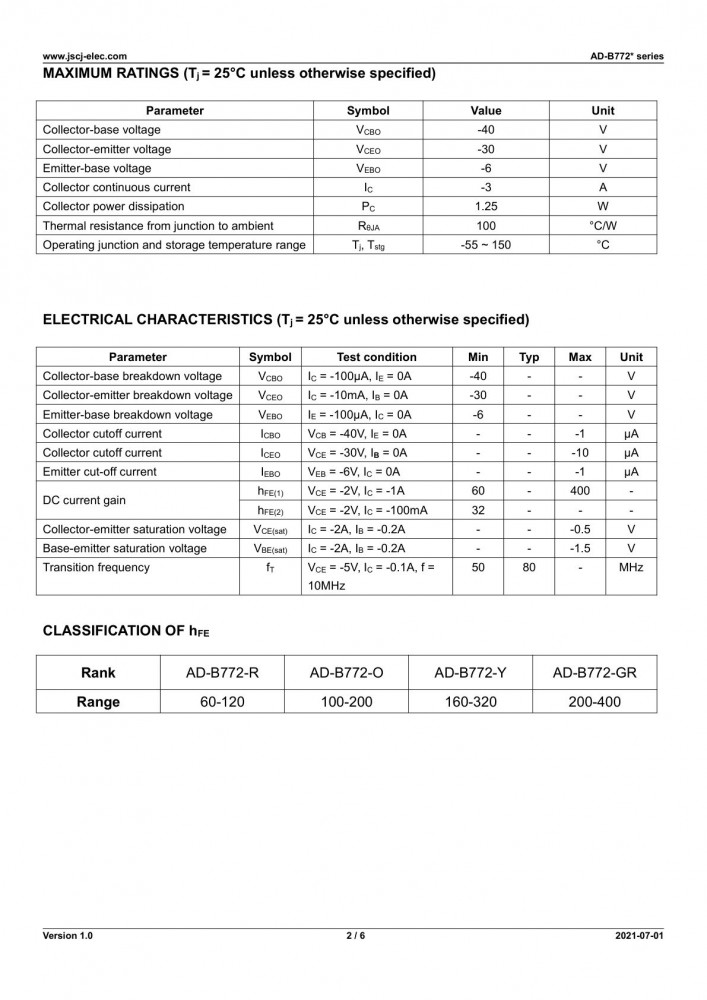 AD-B772-Y datasheet page 2