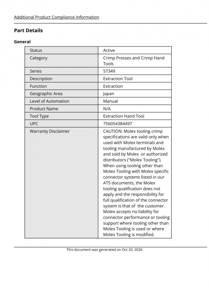 Document preview page 2 for MOLEX 573496000