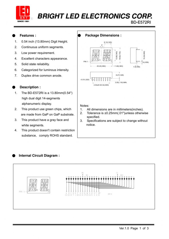 BD-E572RI datasheet page 1
