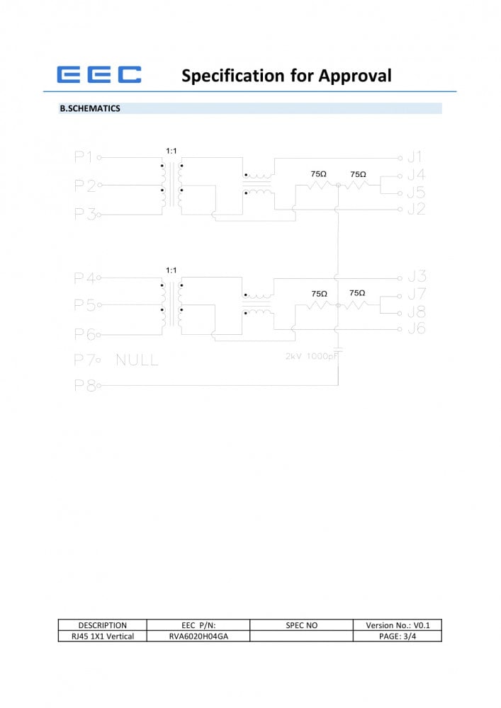 RVA6020H04GA electrical specification page