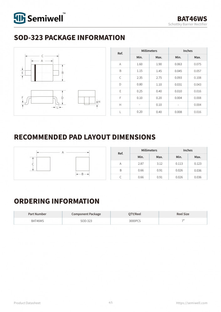 BAT46WS datasheet page 4