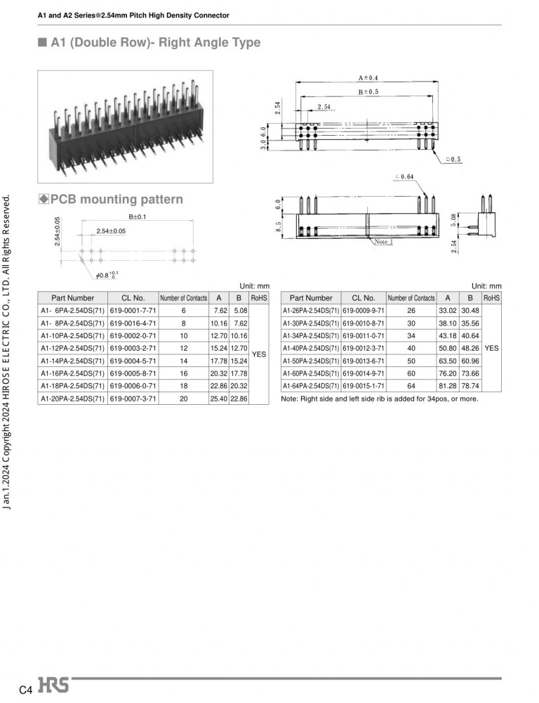 HRS A2A-2S-2.54F catalogue page 3