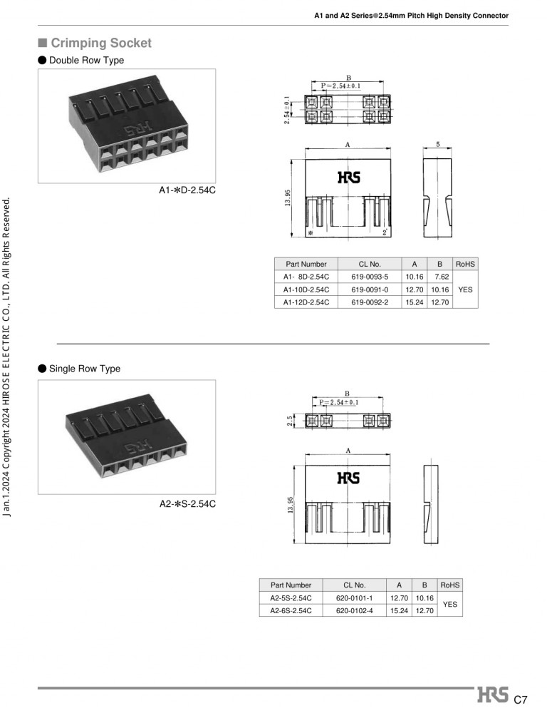 HRS A2A-2S-2.54F catalogue page 6