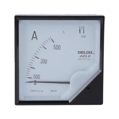 Delixi Electric 42L6A5000 Analog Ammeter Panel Gauge for Electrical Current Measurement