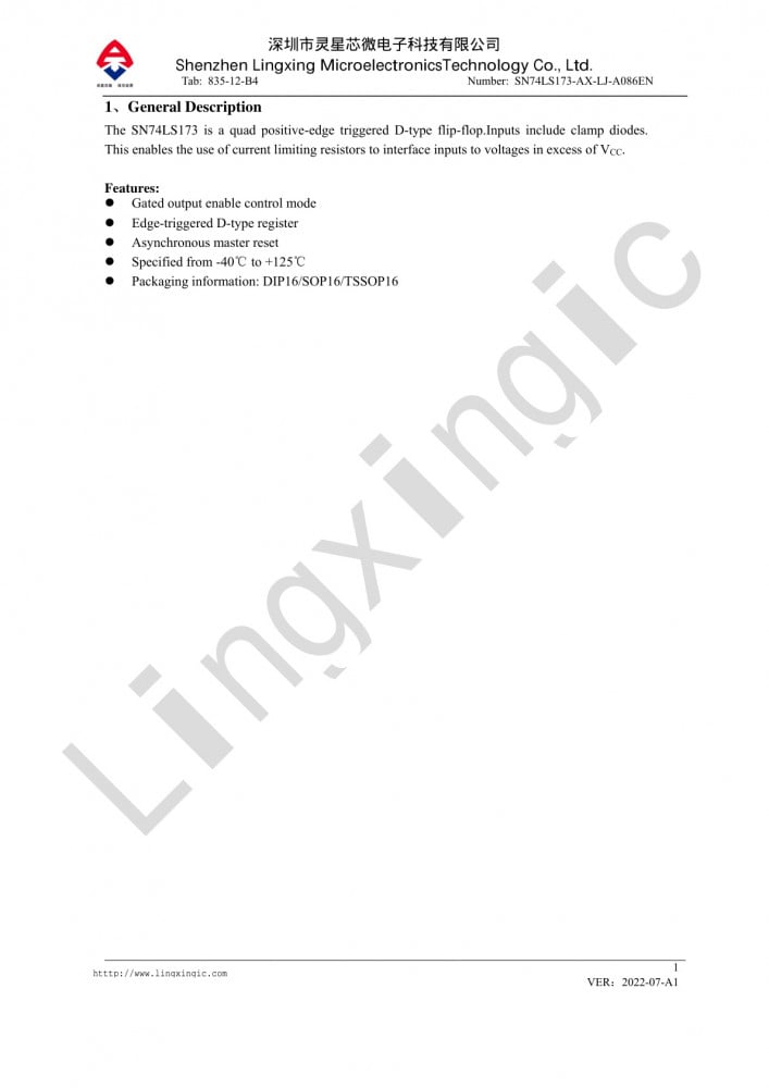 SN74LS173N(LX) datasheet page 3