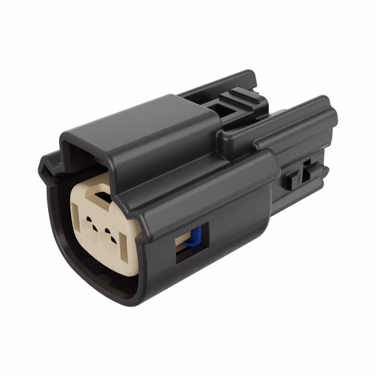 MX150 Mat-Sealed Female Connector Assembly, Single Row, 2 Circuits, Keying Option A, Black for sale