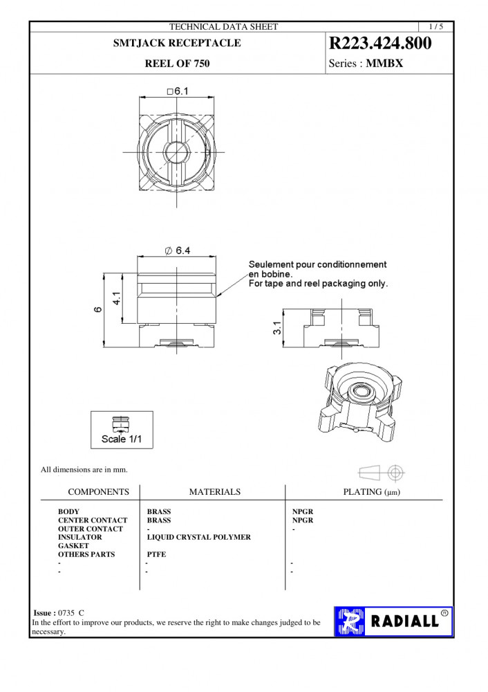R223424800 datasheet page 1