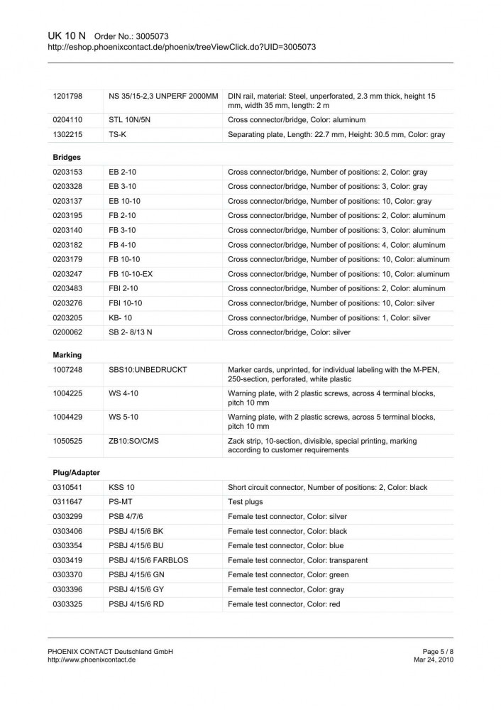 UK 10 N 3005073 catalog page 5