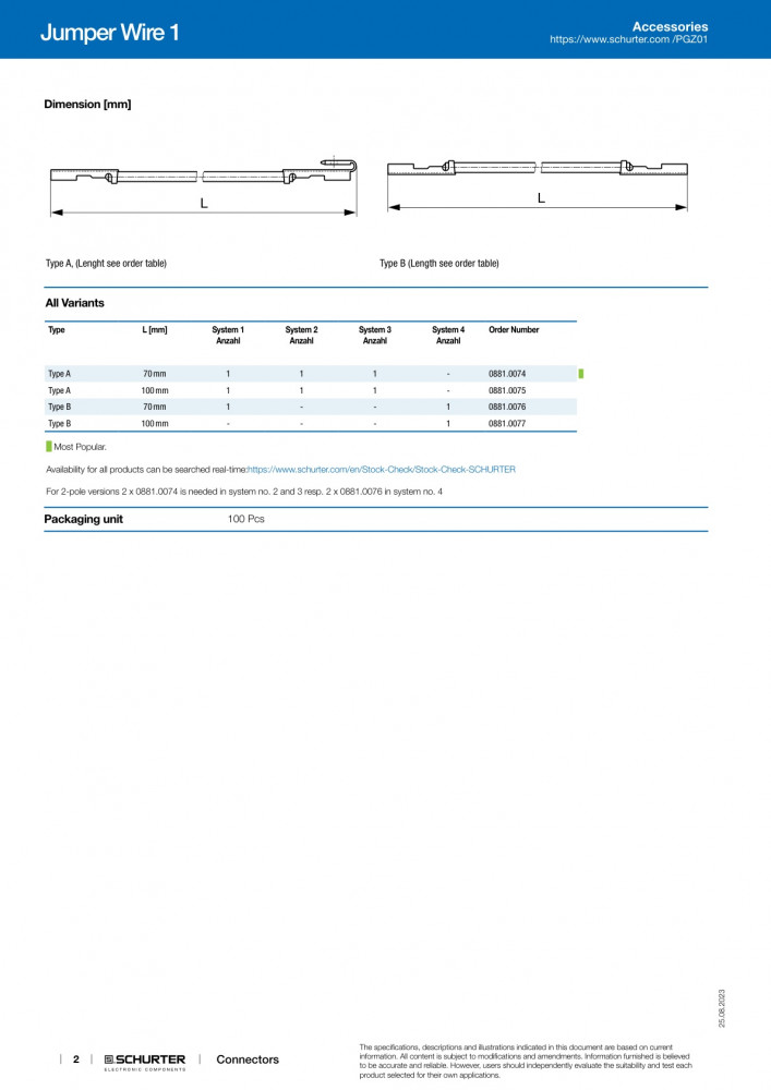 SCHURTER 0881.0076 technical document page 2