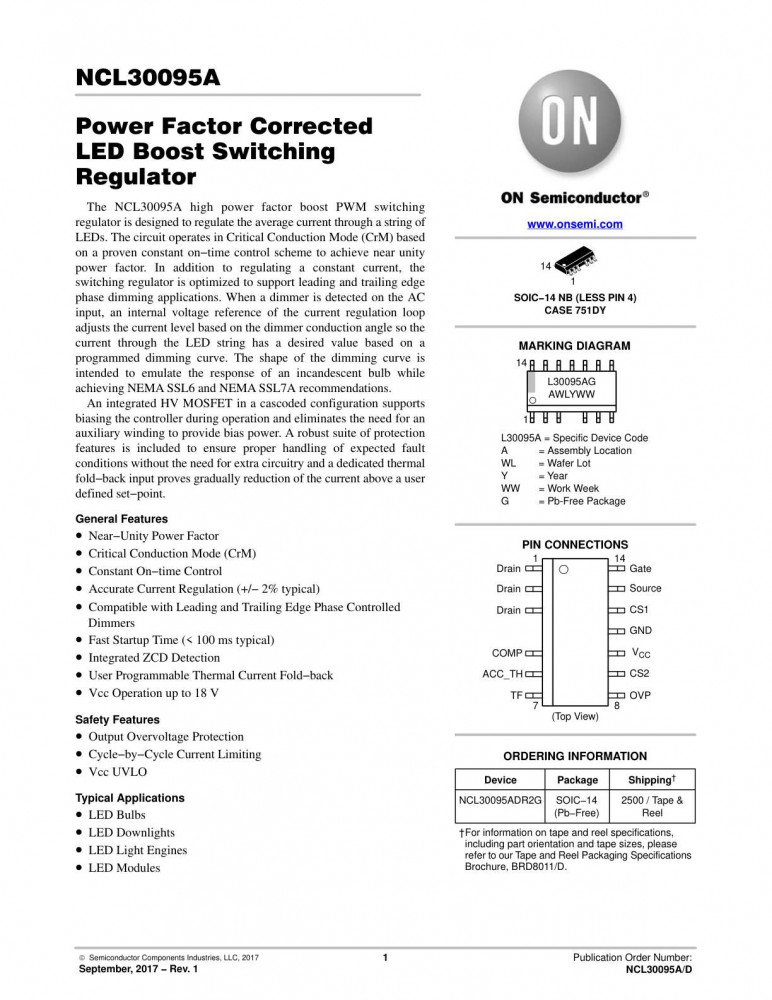NCL30095 technical document page 1